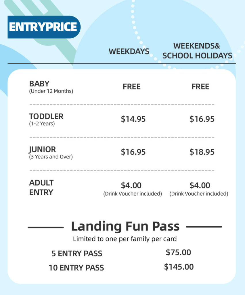 Entry Prices – Landing Playcentre Altona